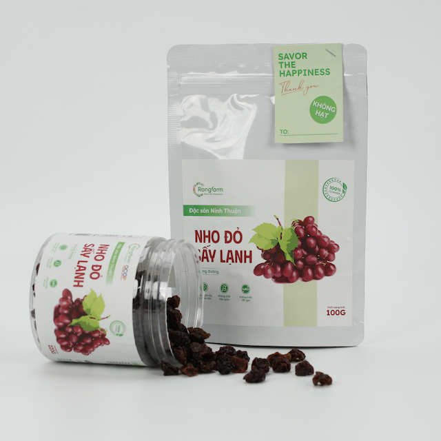 Nho Đỏ sấy (Có hat) T&H Food - Hộp 220g - Online Store 247