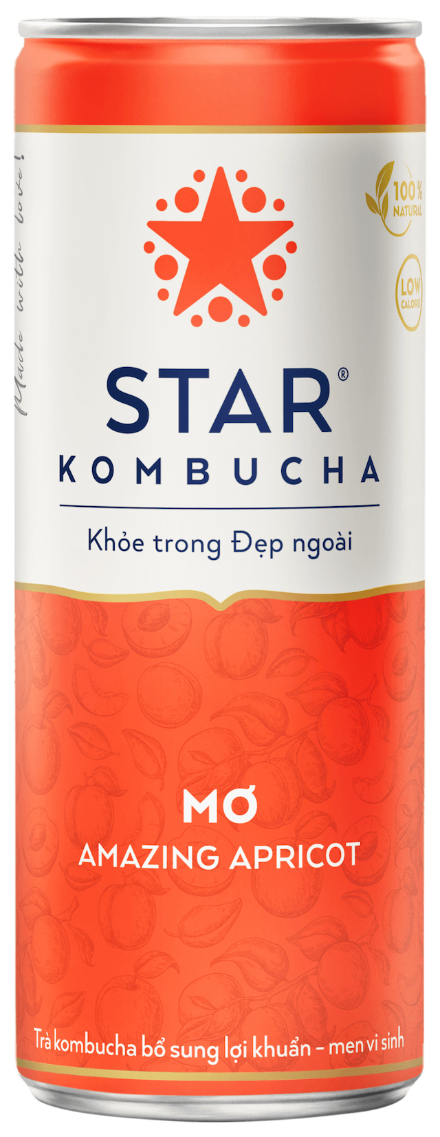 Star Kombucha Mơ lon 250ml (Thùng 12 lon) - Online Store 247